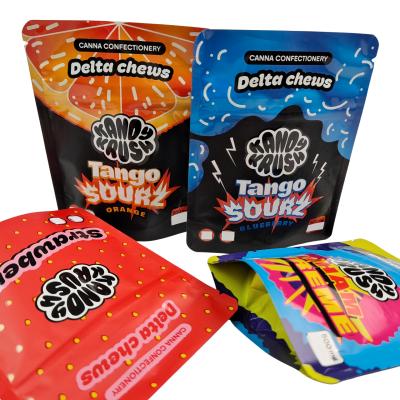 Cina Busta personalizzata Rainbow 3.5g 8th Stand up Mylar Bag Edibles Antiodore Busta a forma speciale per Cookie Gummy Cali Pack Combo in vendita