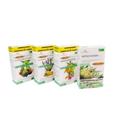 China Biodegradable Folding Kraft Paper Box Food Grade Embossing Storage Packaging for Candle Candy Foldable Cardboard Box for sale