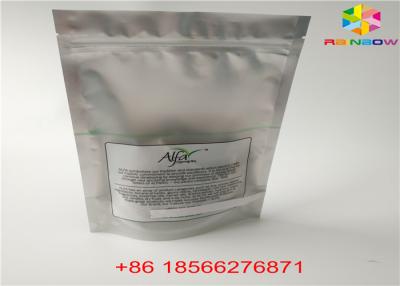 China Glossy Silver Stand Up Pouch Aluminium Foil Packaging Bag Clear Plastic Material for sale