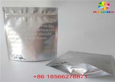China Glossy Silver Stand Up Pouch Aluminium Foil Packaging Bag Clear Plastic Material for sale
