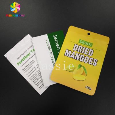 China Multi Colored Grip Lock Bags Mylar Foil Sample Pack Open Top For Powder Packaging for sale