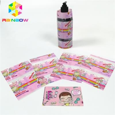 China Pink Adhesive Stickersshrink Wrap Sleeves PVC Material Custom Printed For Bottle Box for sale