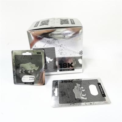 China Hot sale 3D Card Blister Packaging Rhino 18K Gold Capsule bullet paper Card Rhino Pill blister packaging for sale