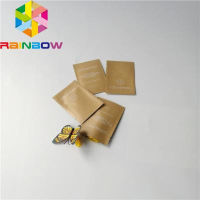 China Custom Logo Heat Seal Laminated Foil Three Side Heat Seal Flat Pouch Cosmetic Samples Packaging Smell Proof Sachet Bags for sale