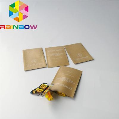 China Custom Logo Heat Seal Laminated Foil Three Side Heat Seal Flat Pouch Cosmetic Samples Packaging Smell Proof Sachet Bags for sale