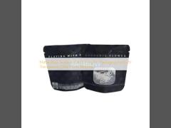 Sacchetti di plastica della superficie opaca del nero che imballano finestra anteriore trasparente UV del punto la chiara