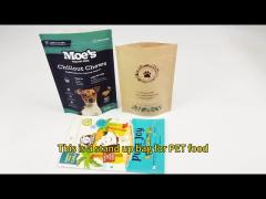 Custom Resealable Stand Up Pet Food Packaging Bags with Zipper