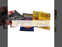 Customized Three Side Seal Flat Pouch For Snack Energy Bar Nut Chocolate Packaging Aluminum Foil Moistureproof Edible Mylar Bags