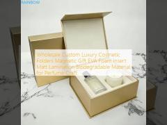 Wholesale Custom Luxury Cosmetic Folders Magnetic Gift EVA Foam Insert Matt Lamination Biodegradable Material for Perfume Craft