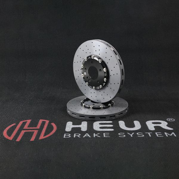 Quality HEUR Brake Carbon Ceramic Discs For Tesla model S - 380*32mm Front Set for sale