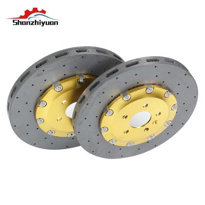 China HEUR Brake 380×36mm Front Carbon Ceramic Brake Discs Set for Audi A5 Performance Refit for sale
