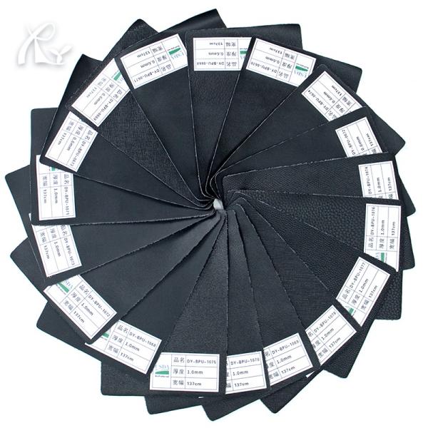 Quality Wholesale 0.6mm Eco-friendly Bamboo Fiber Bottom Bio Leather Vegan Leather Customized PU Synthetic Leather From China for sale