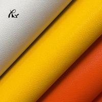 Quality Litchi Grain Leather 1.4mm PU Waterproof Imitation Cotton Velvet Base Fabric for for sale