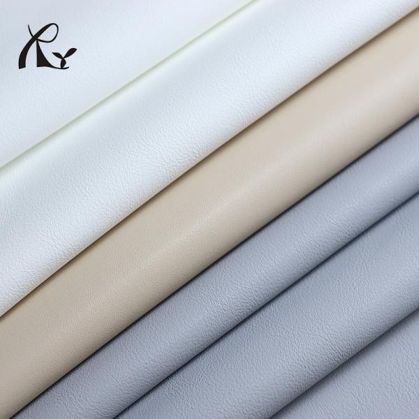 Quality 1.4mm Lychee Patterned Imitation Microfiber Leather Fine Grain PU Artificial for sale