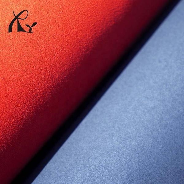 Quality In Stock 0.55mm Suede Microfiber Leather for Jewelry Box Jewelry Bag Electronic Product Packaging Synthetic Leather for sale