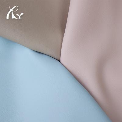 China Waterproof Stain Resistant 1.4 PU Eco Leather in New Solvent-Free Pink for Furniture Sofas Background Wall Decorations Bags for sale