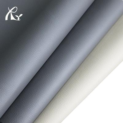China Custom 0.8mm Eco Litchi Grain Hydrolysis Resistant Designer Faux Leather Solvent-Free Synthetic Leather for Furniture for Chairs for sale