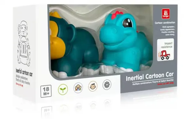 Factory Wholesale Baby Grab Toys Education Rattle Roll Car Cartoon Children&prime;s Toys Baby Toys Inertia Animal Car
