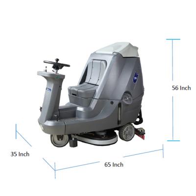 China High End Industrial Hard Ground Floor Washing Machine Ametek Motor Dual Brush for sale