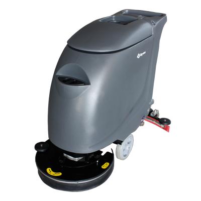 China Electric Hand Push Floor Scrubber With Adjustable Brush Pressure And Pad Drive Included for sale
