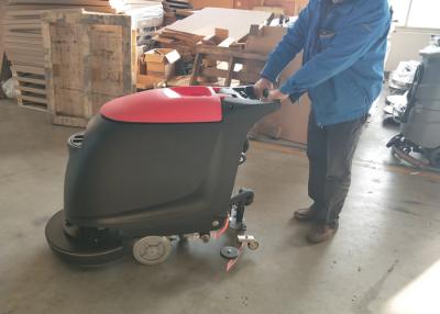 China Portable Walk Behind Concrete Floor Scrubber With 45L Recovery Tank No Residue for sale