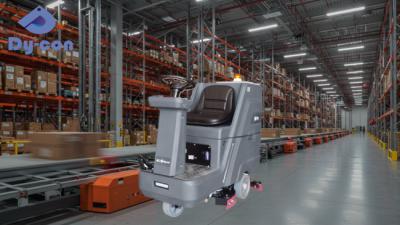 China Automate Warehouse Cleaning: High-Capacity Ride-On Scrubber For Automated High-Bay Warehouses for sale
