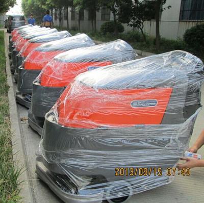 China Walkbehind Scrubber with Disc Type+Drum Type Brush Dirty Water Level Sensor and Driving Speed Adjust for Efficient Floor Cleaning for sale