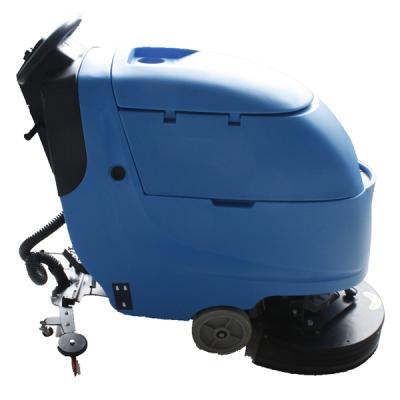 China Walkbehind Scrubber with Disc Type+Drum Type Brush Dirty Water Level Sensor and Driving Speed Adjust for Efficient Floor Cleaning for sale
