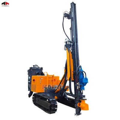 China Top Hammer Hydraulic System Seft Propelled Crawler Rock Blasting Drilling Rig With Dust Collector for sale