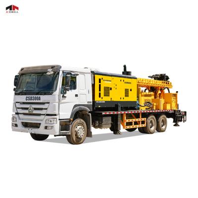 China 93KW Truck Mounted Water Well Drilling Rig 300m Depth for sale