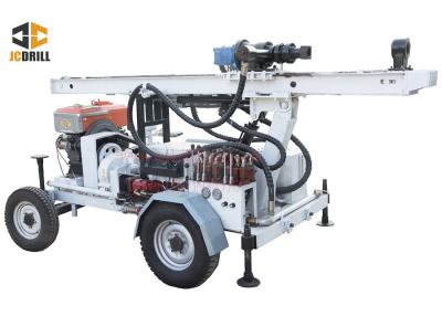 China remolque de la perforadora de Dth de la plataforma de perforación del pozo de agua del poder del motor 24kw montado en venta