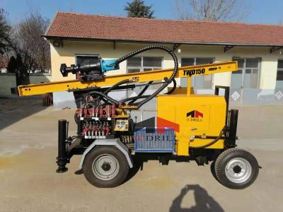 China Remolque DTH Rig Water Well Drilling de la rueda del TWD 150 del TALADRO de JC en venta