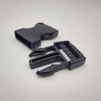 China Two Side Release Bucke Quick Release Plastice backpack buckle black plastic buckle1 for sale