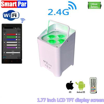 Cina 18W x 4pcs hanno condotto la luce par/supporto par principale all'aperto WIFI delle latte con l'esposizione di TFT LCD in vendita