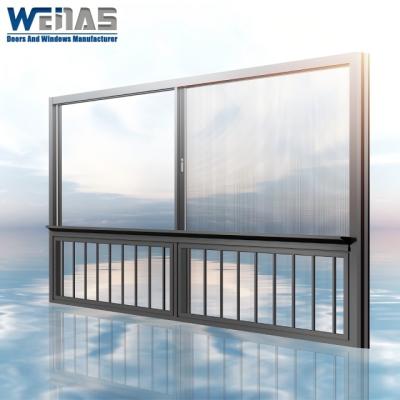 China Narrow Frame  Silent Aluminium Sliding Window Thermal Insulation Hidden Tracks for sale