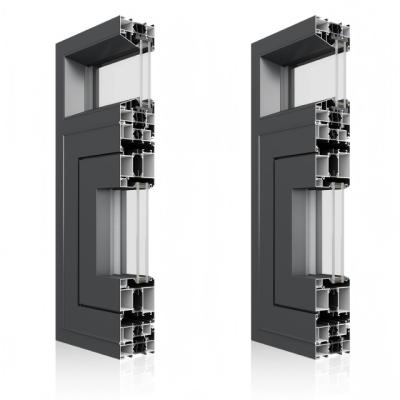 China Typhoon Protection Black Aluminium Casement Windows Thermal Insulation Stable for sale