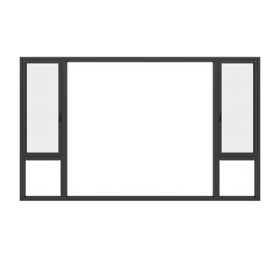 China Multi Functions Aluminum Frame Casement Windows 1.8mm Profile Heat Insulated Housing for sale