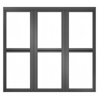 China Silent Track Windproof Aluminium Folding Doors Simple Structure Single Glass 8mm for sale