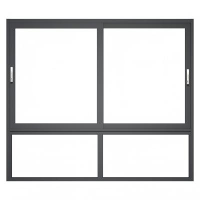 China Housing Safe Aluminum Sliding Glass Windows Single Glass Space Saving Insects Control for sale