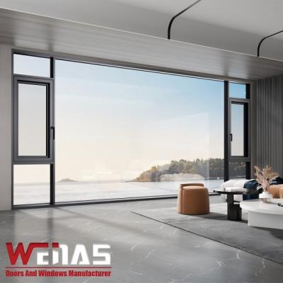 China Aluminium Exterior Thermal Glass Windows Waterproof Temperature Stabilized for sale