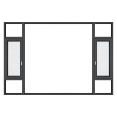 China Double Glazed Aluminium Casement Windows Simple Design Space Saving for sale