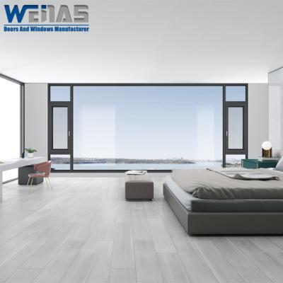 China Double Glazed Aluminium Casement Windows Simple Design Space Saving for sale