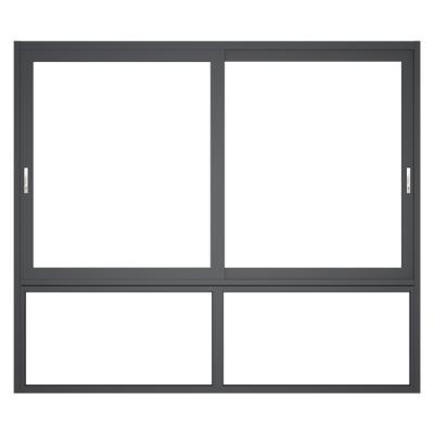 China Regular Design Double Glazed Aluminum Sliding Sash Windows With Screen Mesh for sale