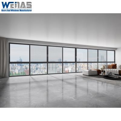 China Wind Resistant Thermal Break Aluminium Exterior Sliding Window for sale