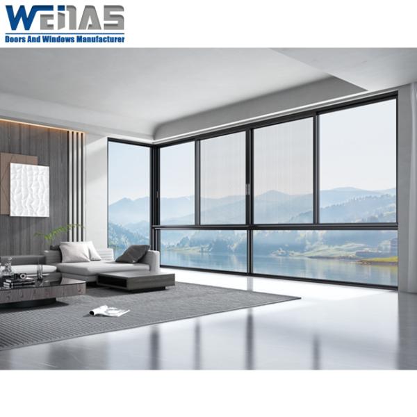 Quality Anti Mosquito Screen Commercial Aluminum Sliding Windows With Multiple Opening Methods for sale