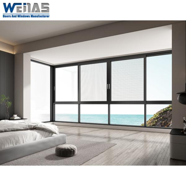 Quality Double Glazed Vertical 6063-T5 Aluminum Sliding Sash Windows For House for sale