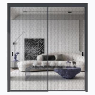 China Modern Design Internal Sliding Doors Room Dividers Smooth Aluminum Ultra Slim Frame for sale
