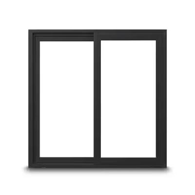 China Energy Efficiency Hurricane Impact Black Aluminium Sliding Windows Single Glass for sale