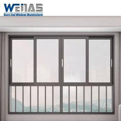 China Heat Insulation Soundproof Heavy Duty Sliding Insulated Aluminium Windows Villa Hotel for sale