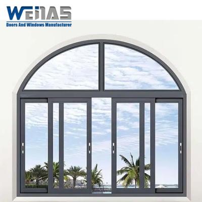 China Noise Reducing Aluminium Sliding Windows Energy Efficient Thermal Insulation Windows for sale